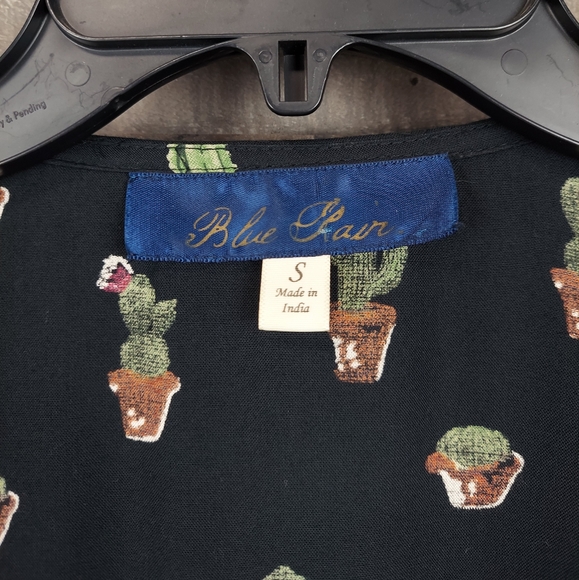 Francesca's Collections | Tops | Blue Rain Boho Cactus Print ...